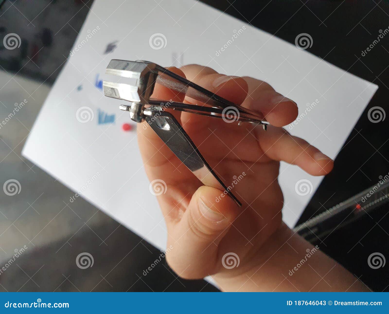 Hand , Nail Clipper, Perspective Pose Stock Image - Image of nail, hand ...