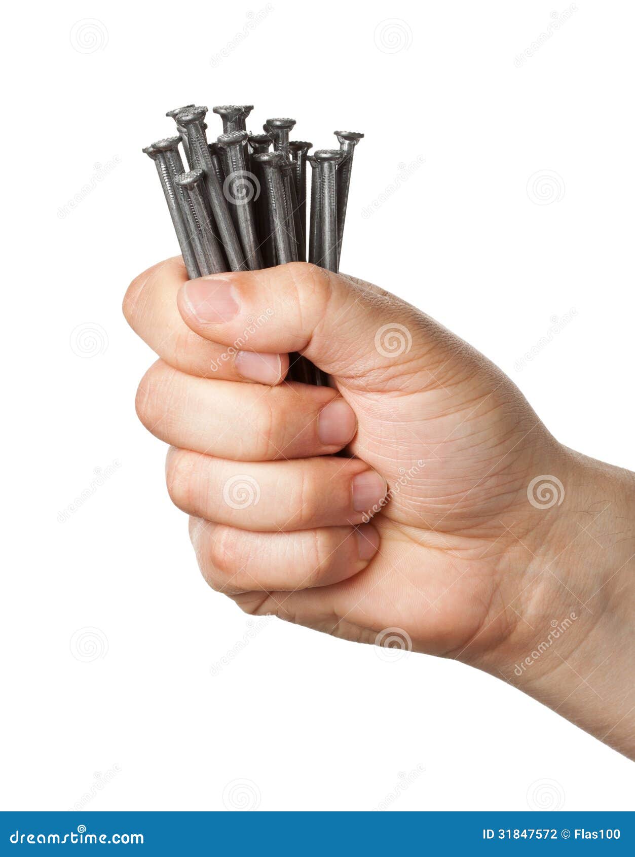 Hand with nails stock photo. Image of chrome, repair - 31847572