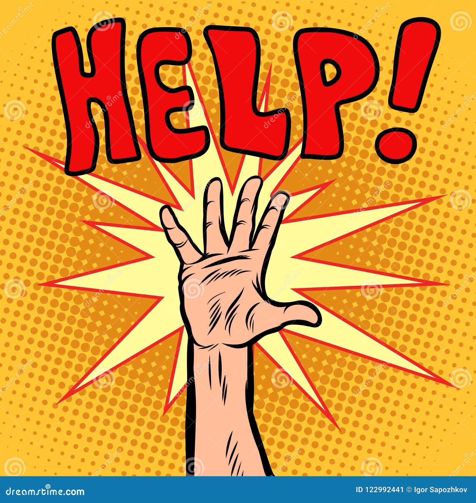 Hand need help stock vector. Illustration of clean, gesture - 122992441