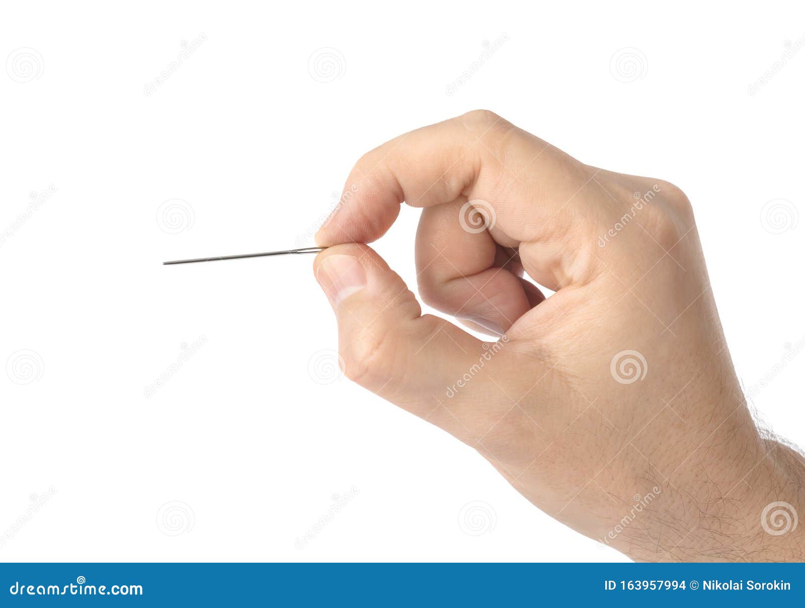 Hand with needle stock photo. Image of danger, problem - 163957994