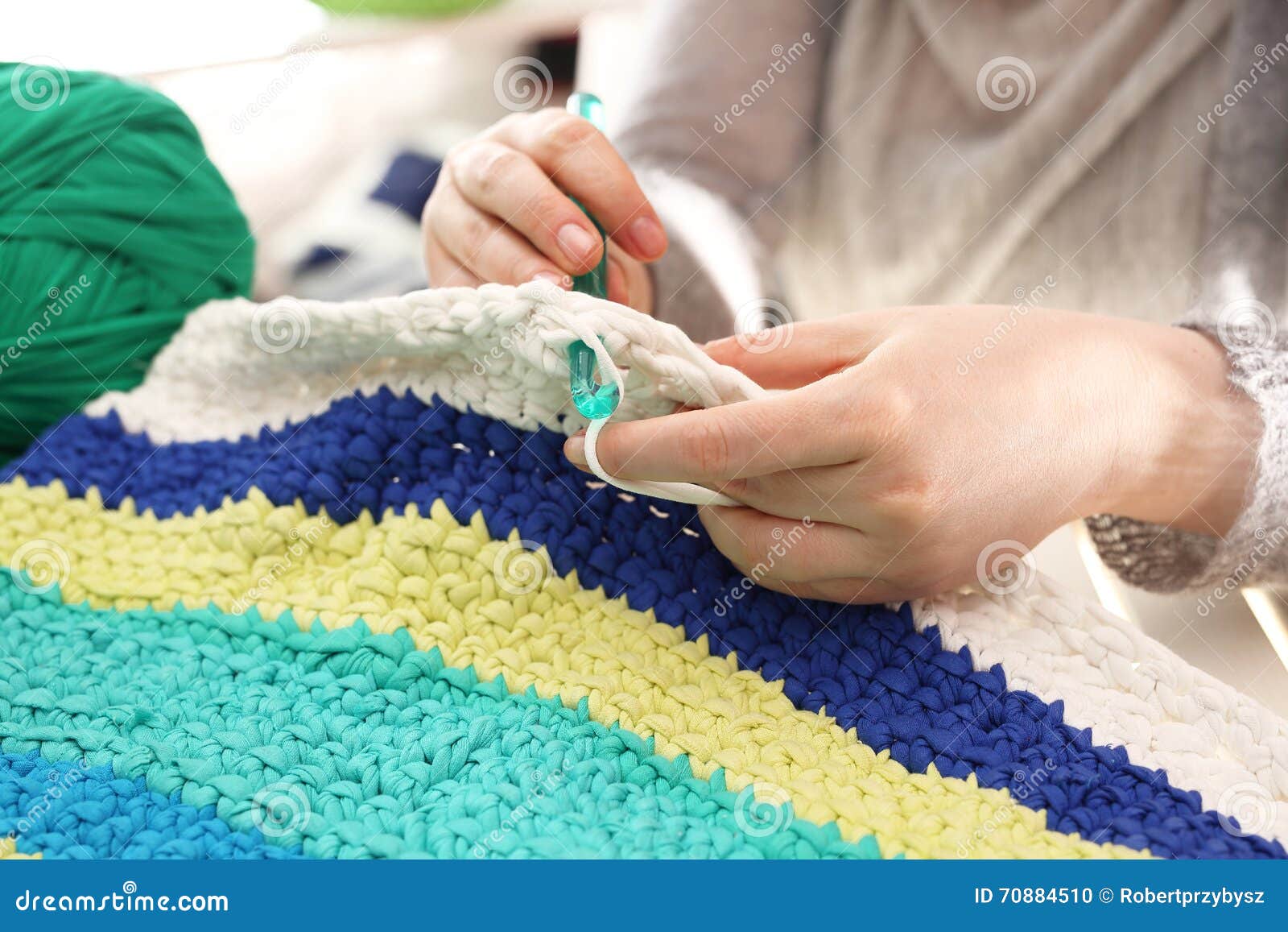 Hand needlework. stock photo. Image of knooking, artist - 70884510
