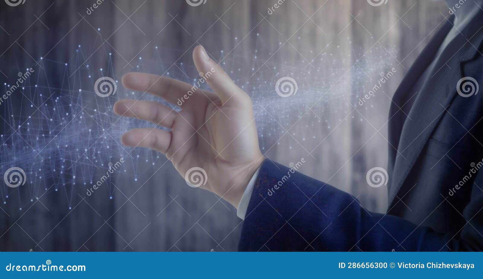 Hand Network Cyberspace Analysis Chart Concept Business Technology ...