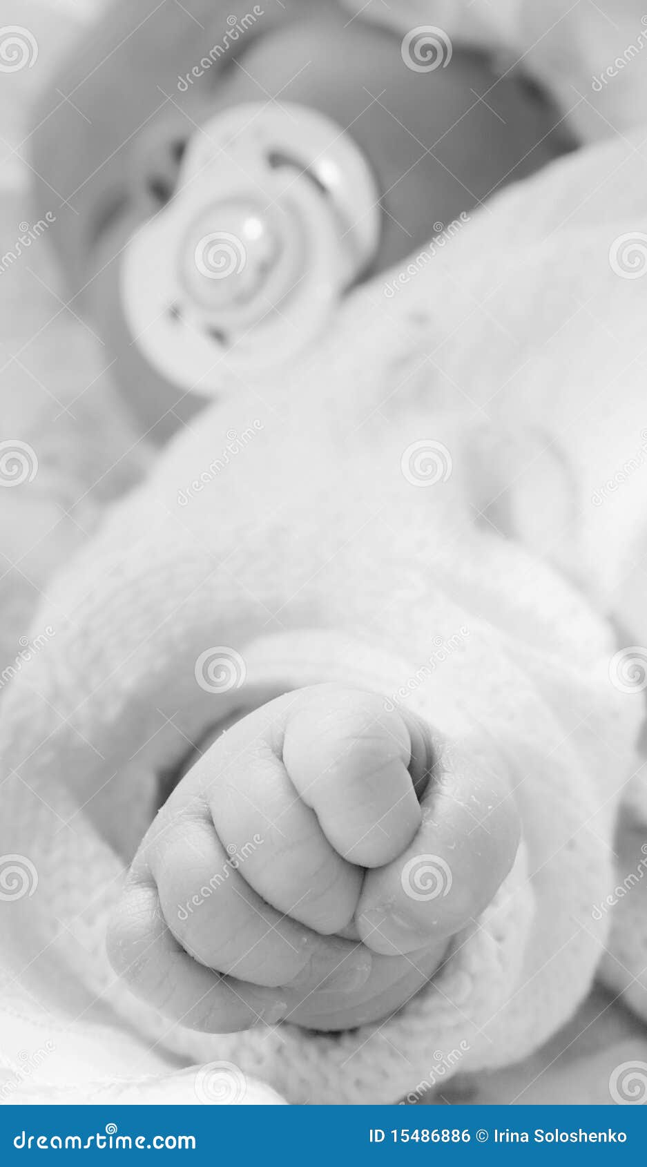 Hand of the newborn baby stock photo. Image of lying - 15486886