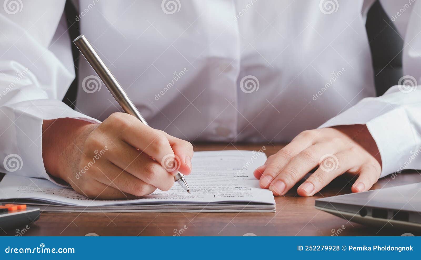Hand Of Newly Graduated Female Student Filling Out Application ...
