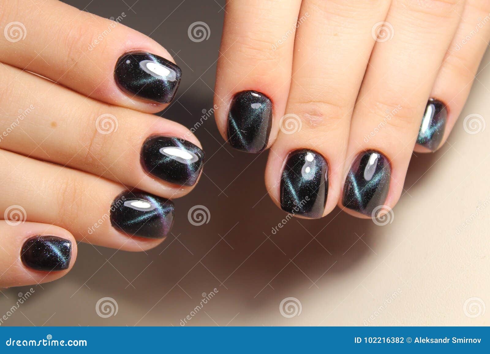 Hand on Hand with Nice Manicure. Shellac Complete Stock Photo - Image ...