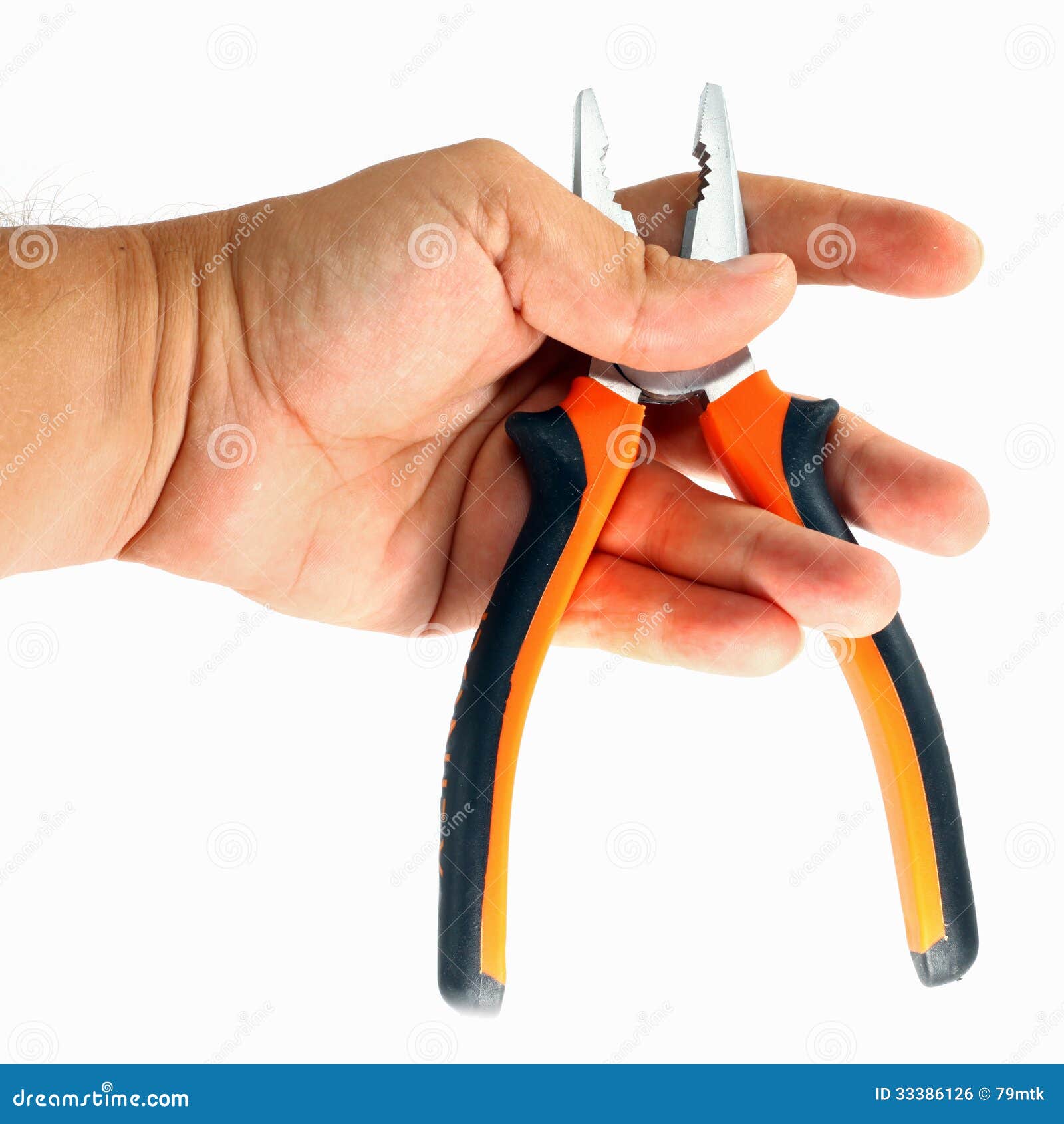 Hand and nippers stock photo. Image of pliers, nippers - 33386126