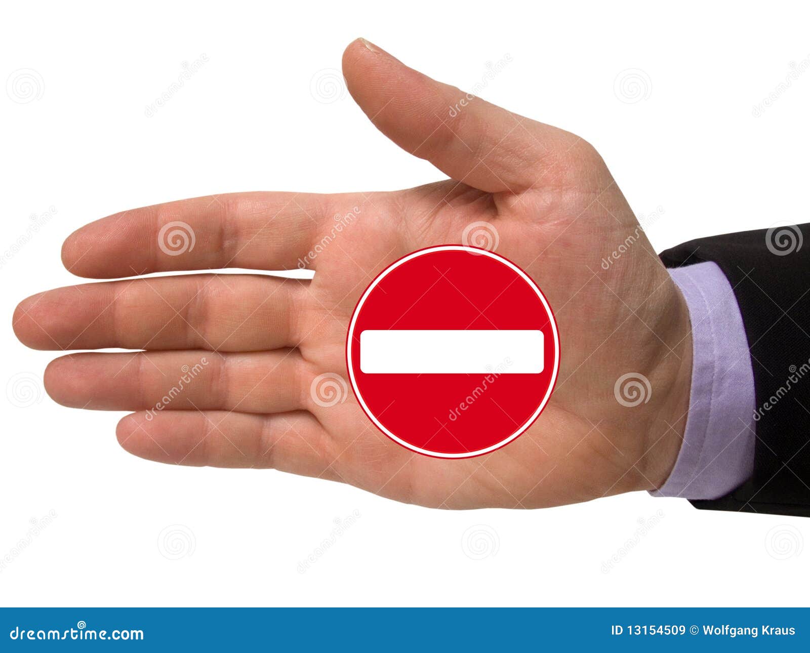 Hand with no entry sign stock image. Image of isolated - 13154509