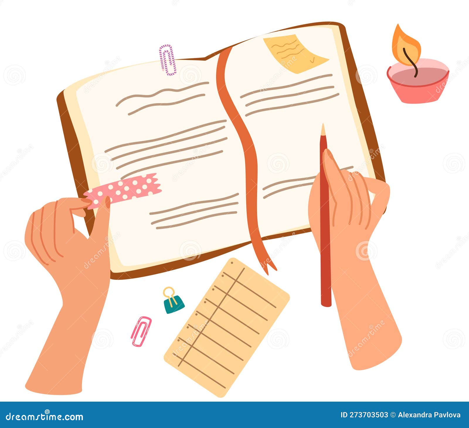 Hand Making Note. Writing Plans on Sticky Memo Notes, Making Schedule ...