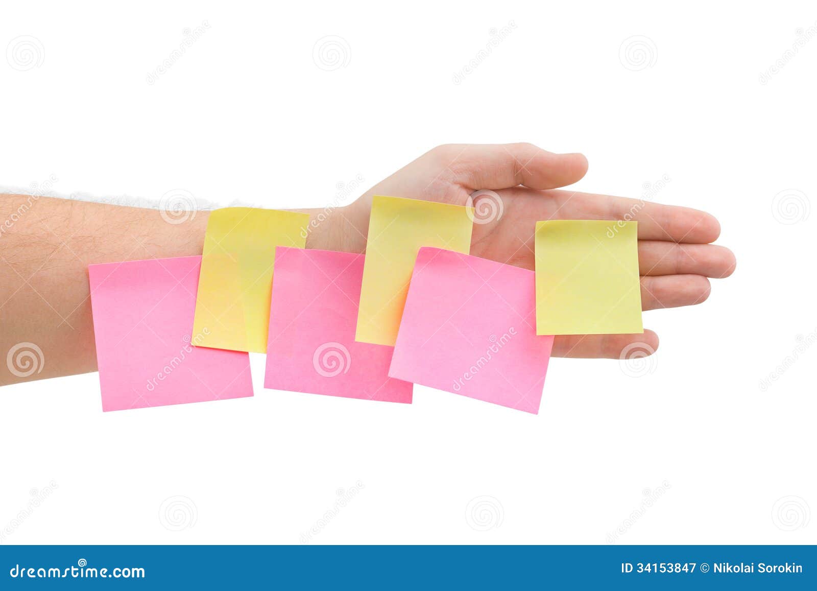 Hand and note paper stock image. Image of announce, creativity - 34153847