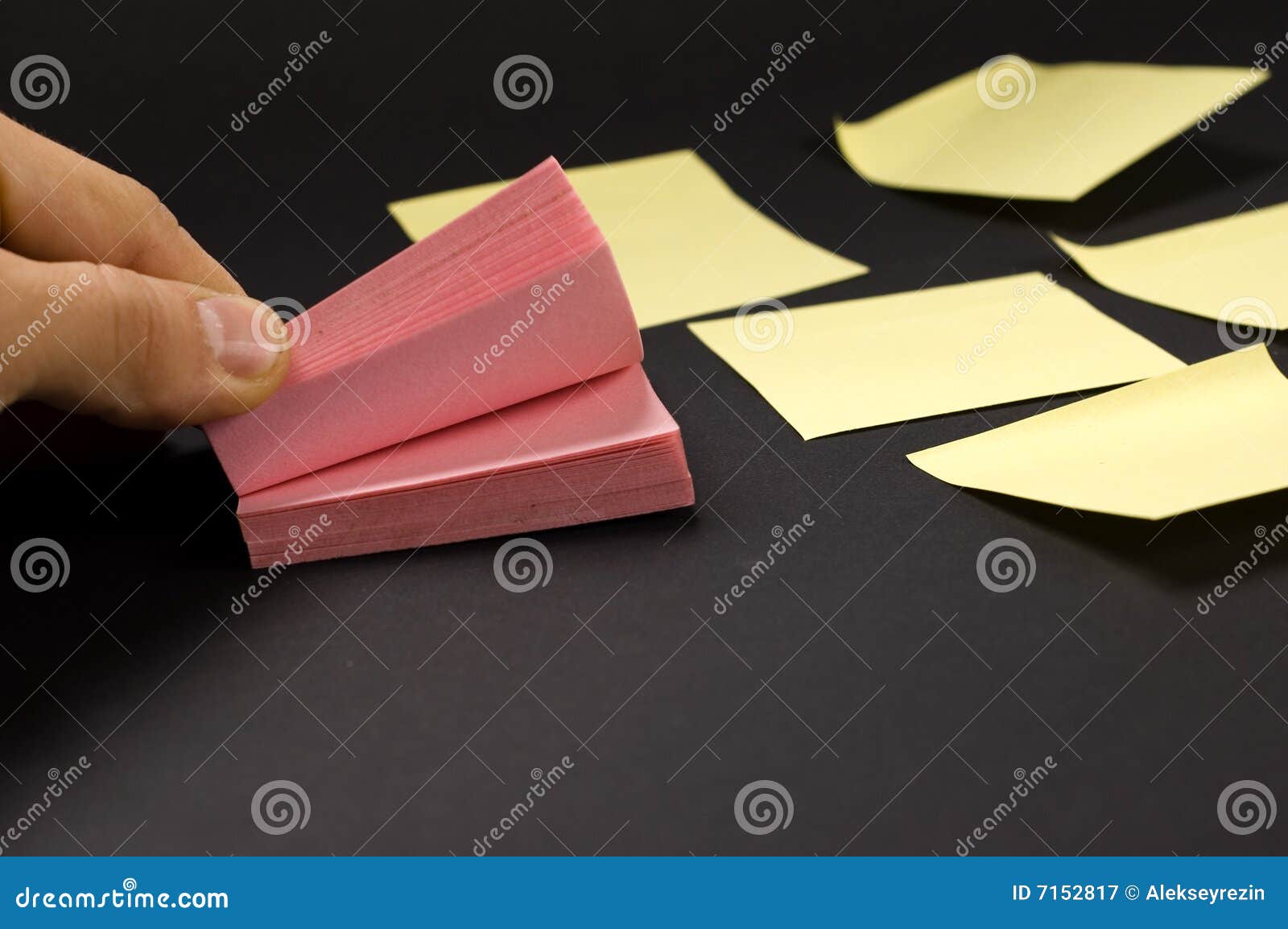 Hand and note papers stock image. Image of ideas, marketing - 7152817
