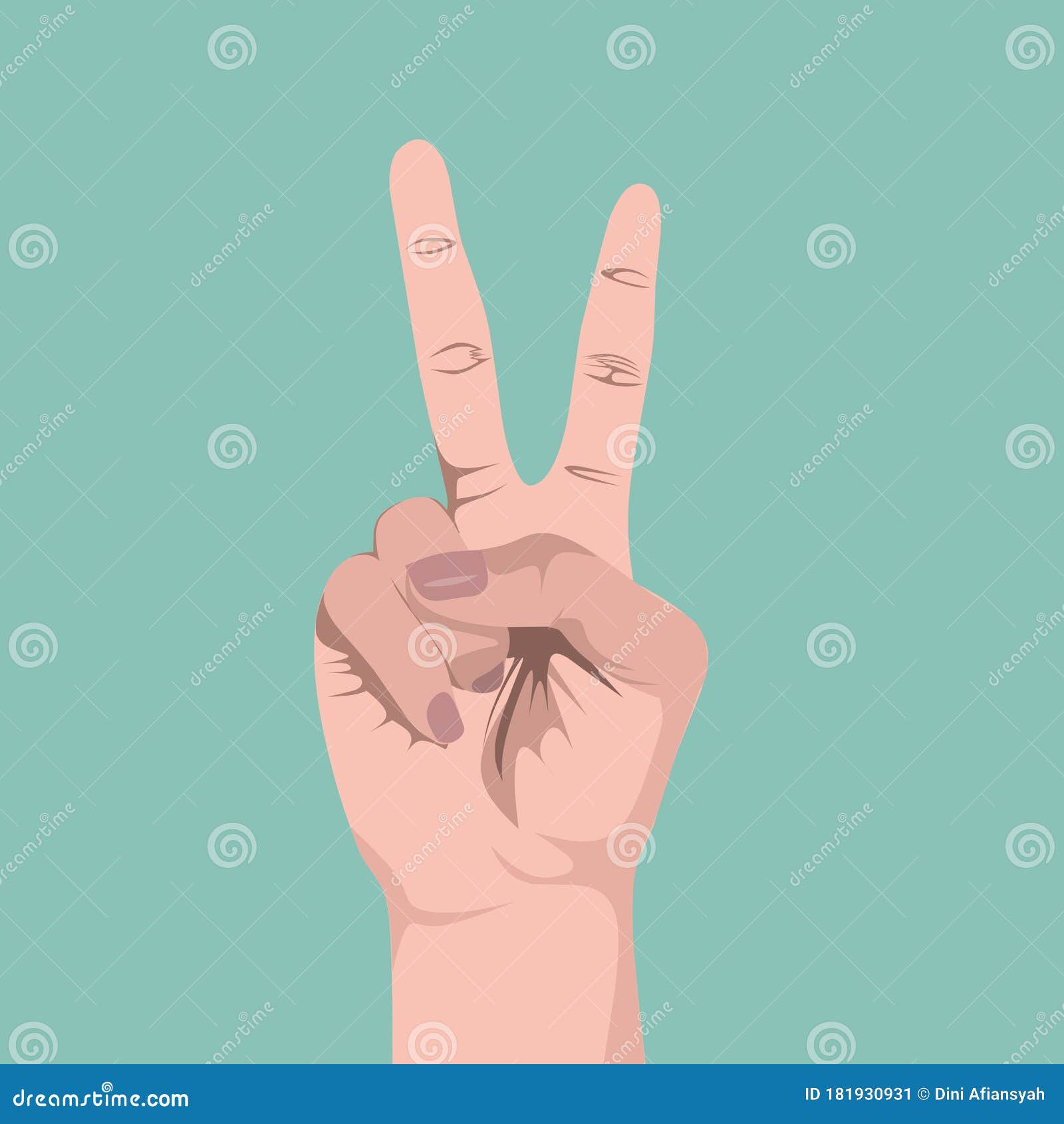 Hand Number 2 Clip Art Vector Stock Image - Illustration of finger ...
