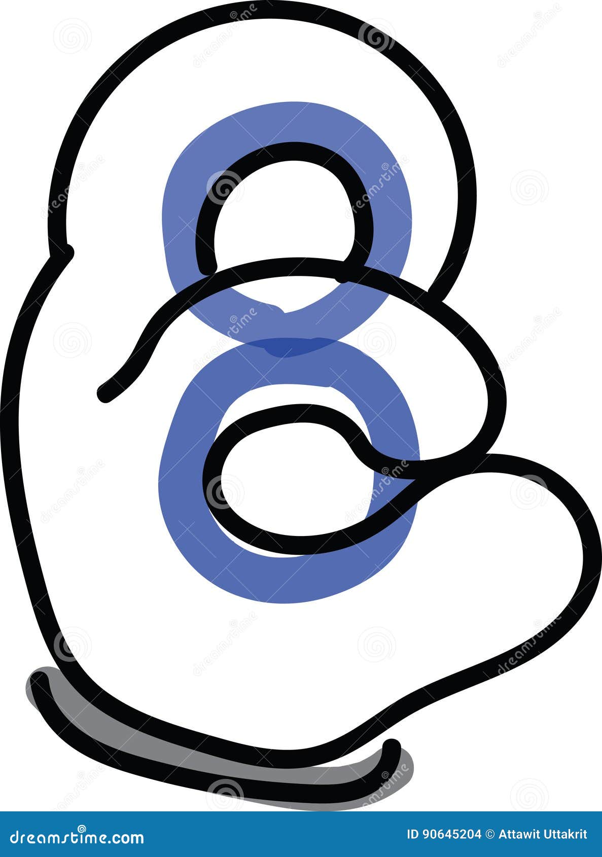 The Hand Number eight stock illustration. Illustration of show - 90645204