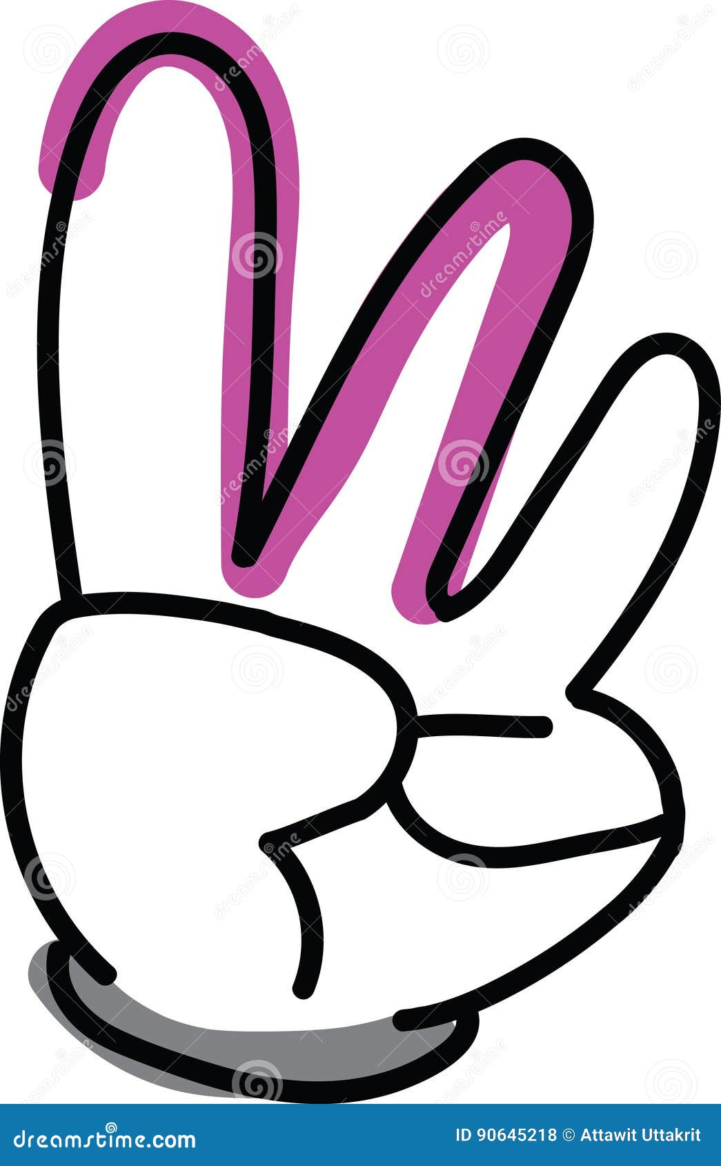 The Hand Number three stock illustration. Illustration of start - 90645218