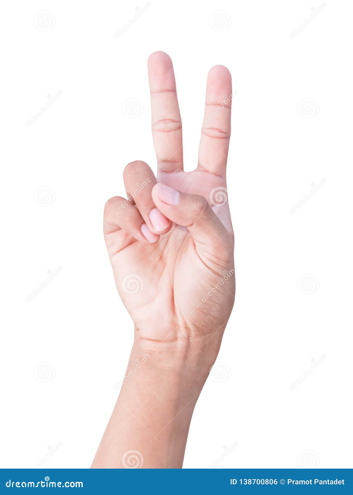 Number 2 Hand Sign
