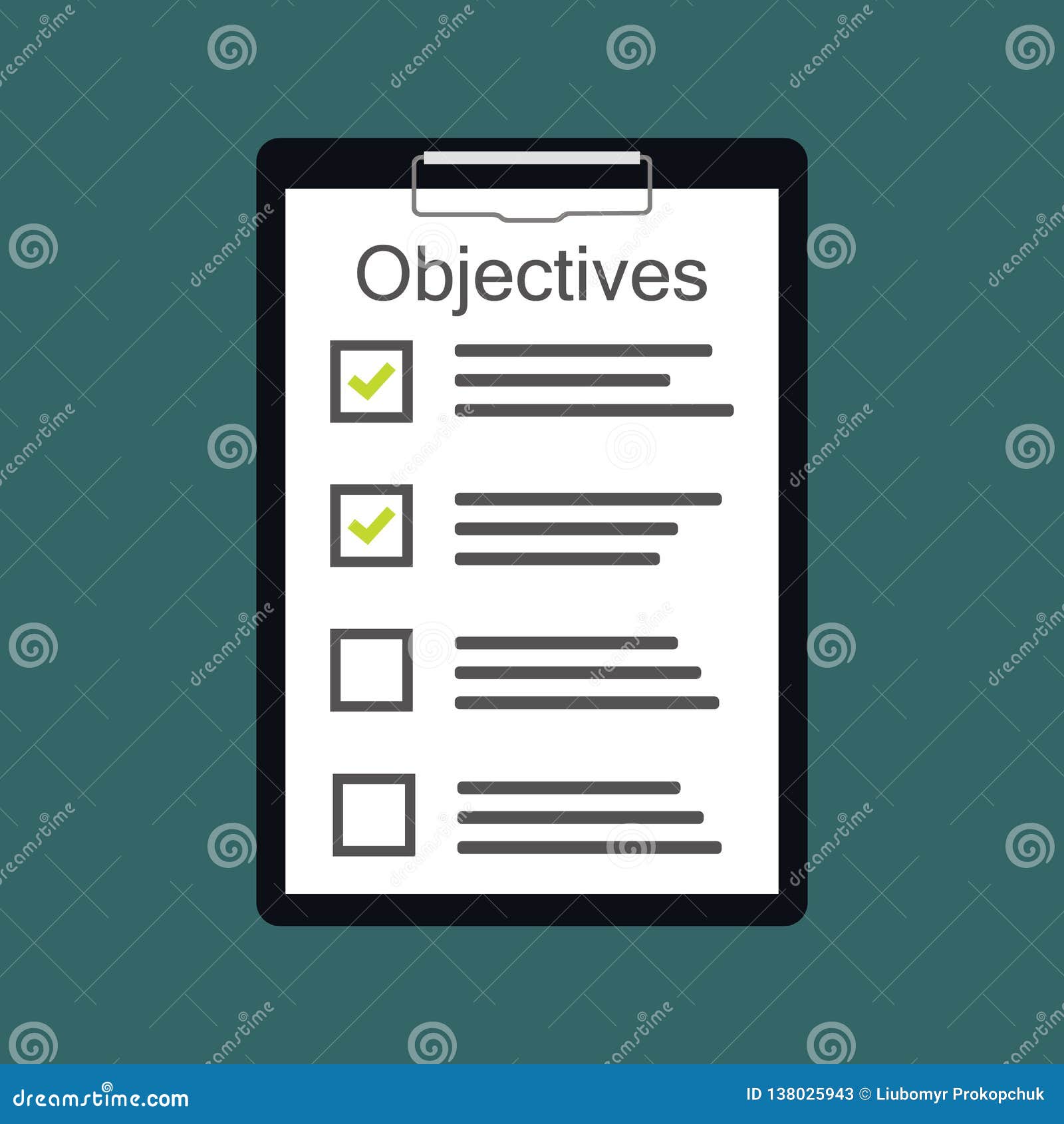 Goal Met Check Mark Box Successful Results Achieved Stock Image ...