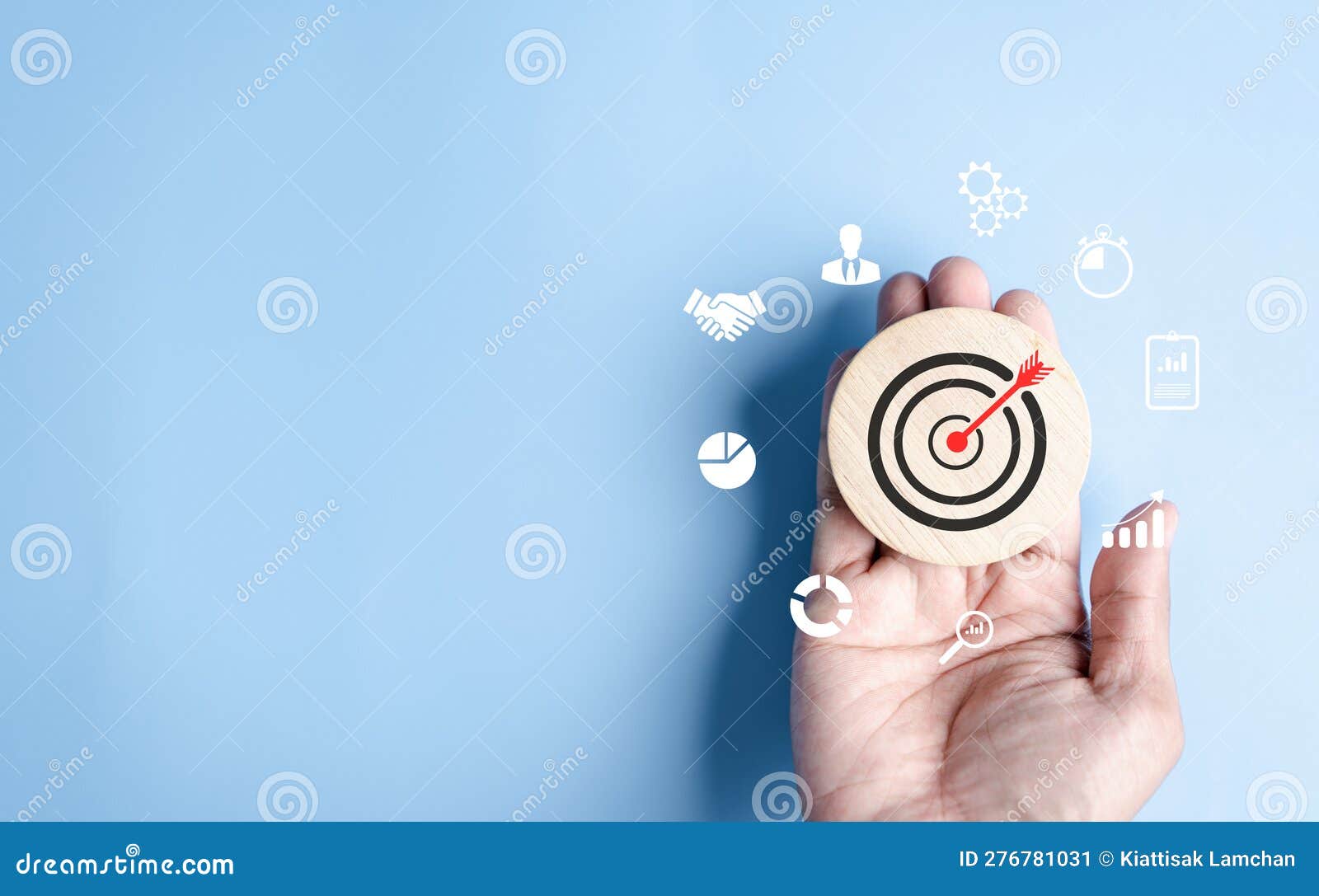 Hand Objective Focus To Target Icon Which for Planning Development ...