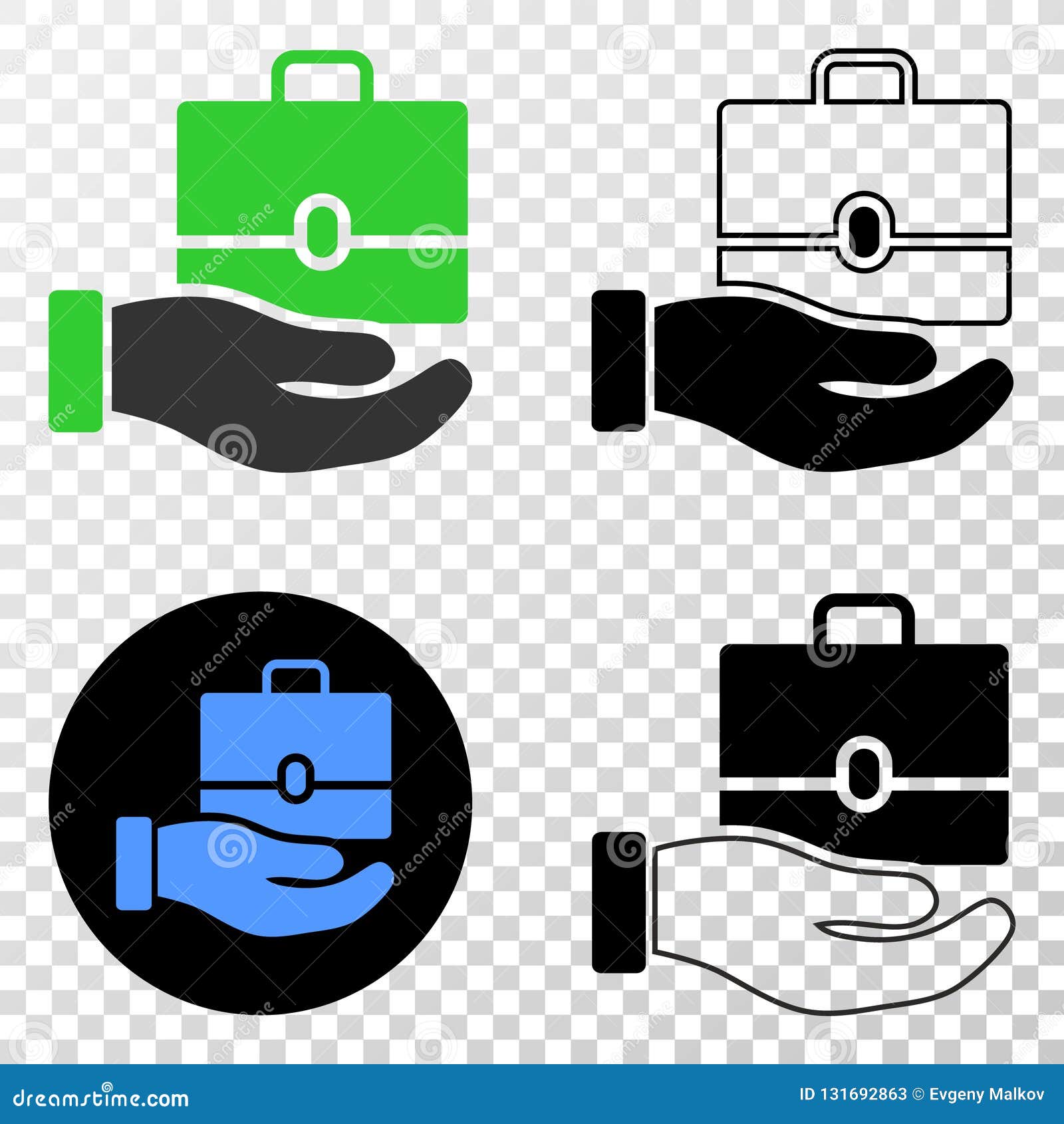 Hand Offer Case Vector EPS Icon with Contour Version Stock Vector ...