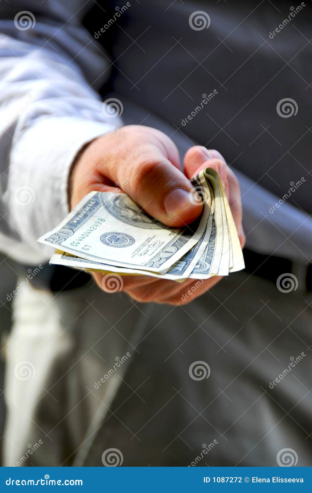 Hand offer money stock photo. Image of hand, american - 1087272
