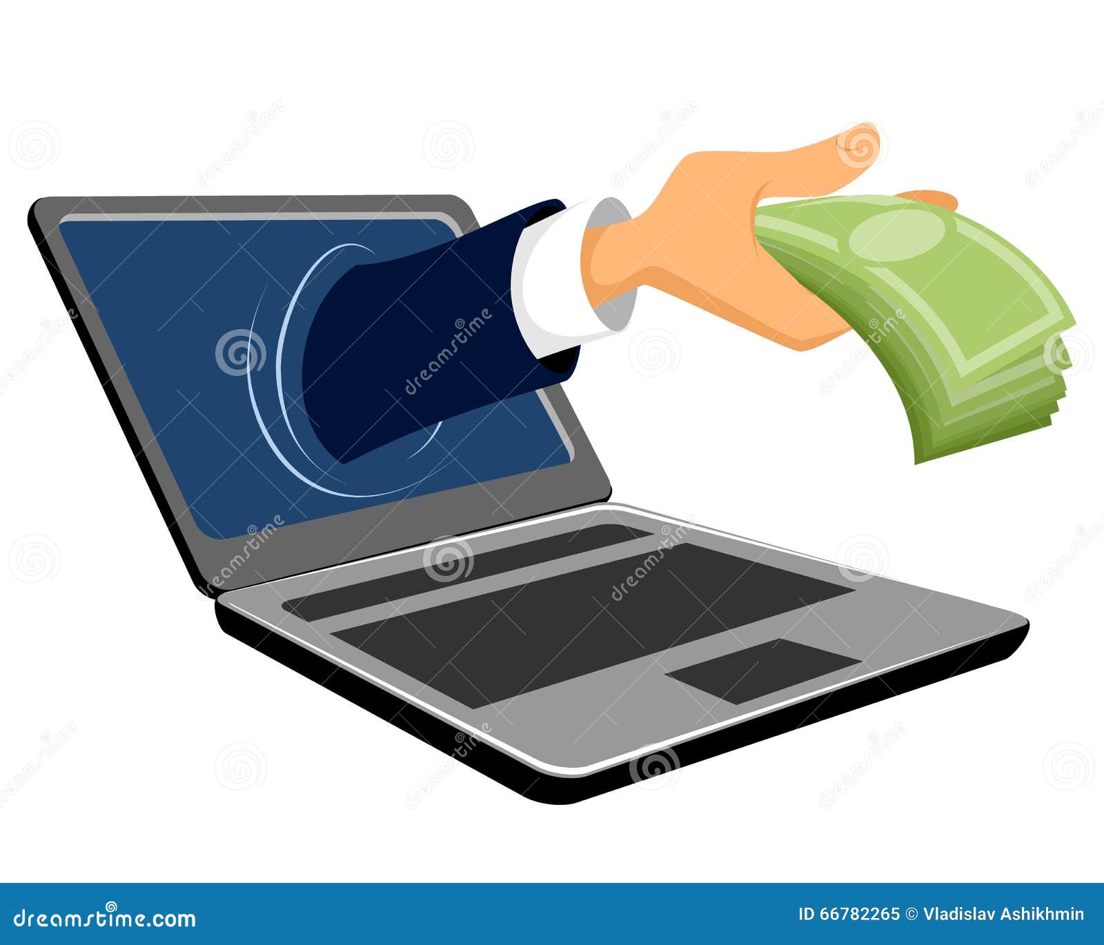Hand offers money stock vector. Illustration of graphic - 66782265