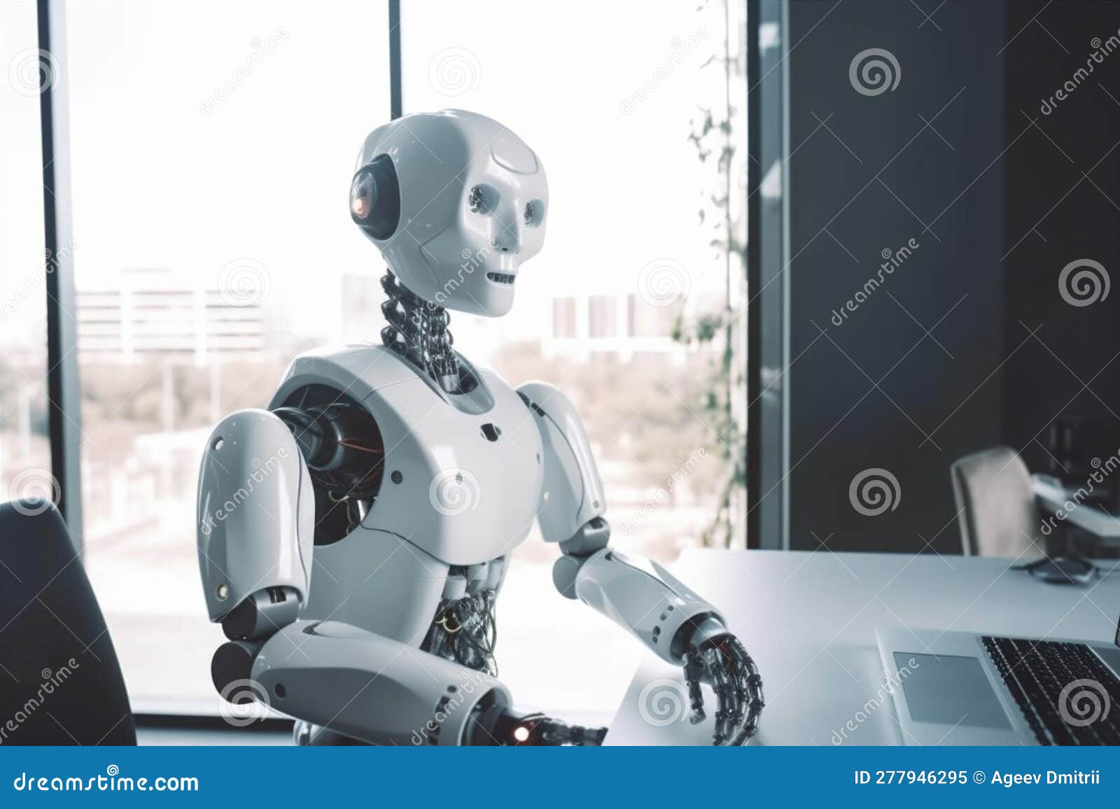 Hand Office Ai Document Laptop Artificial Paper Technology Robot ...