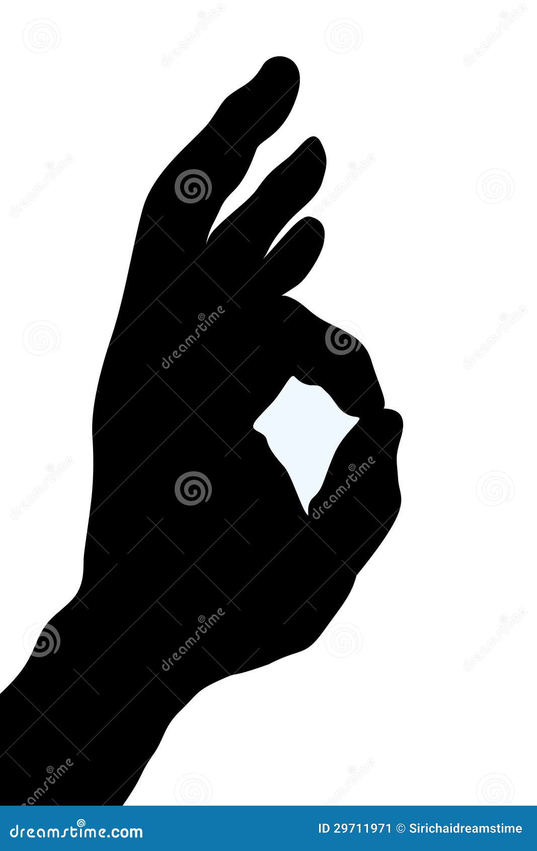 Hand OK sign isolated stock illustration. Illustration of background ...
