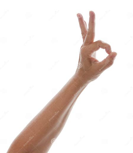 Hand - Okay sign, isolated stock image. Image of isolated - 13514875
