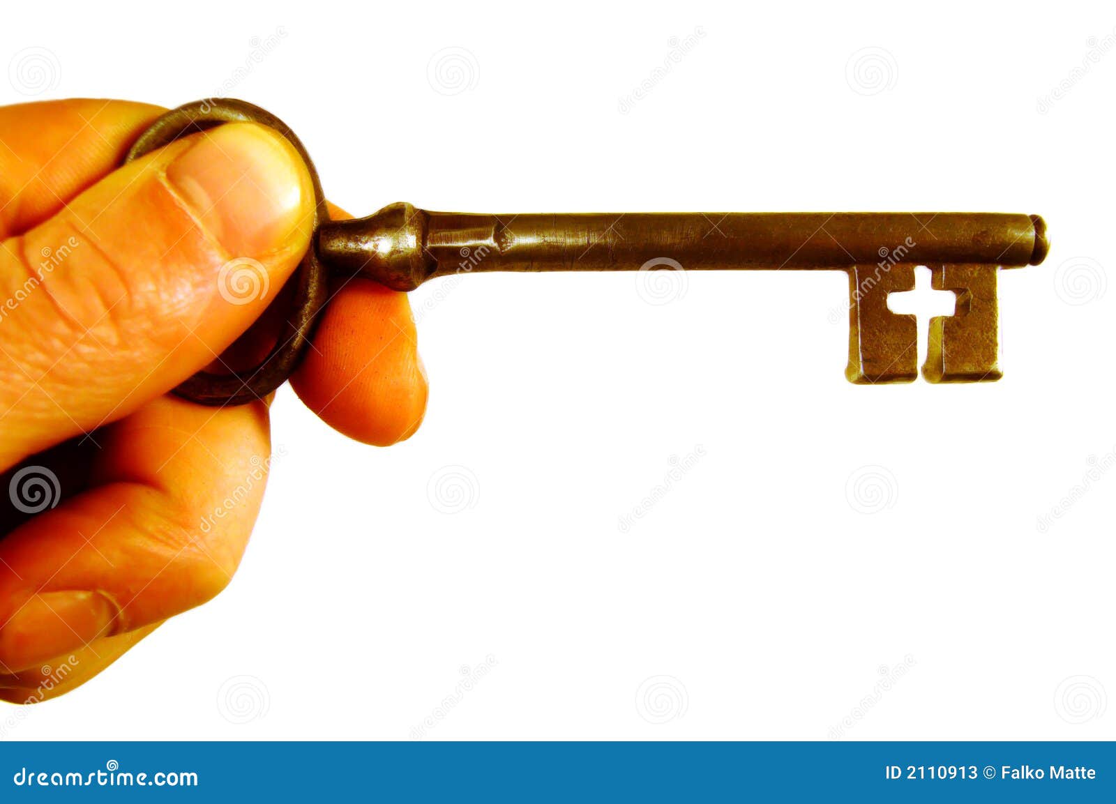 Hand and Old Key stock image. Image of bronze, gold, passkey - 2110913