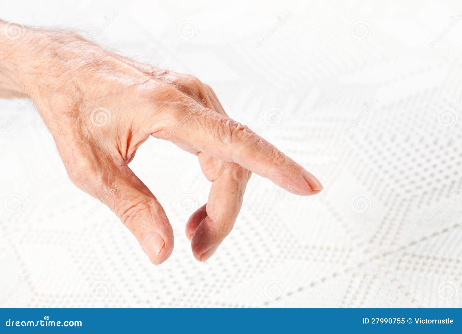 The Hand of the Old Man Points To Something. Stock Image - Image of ...
