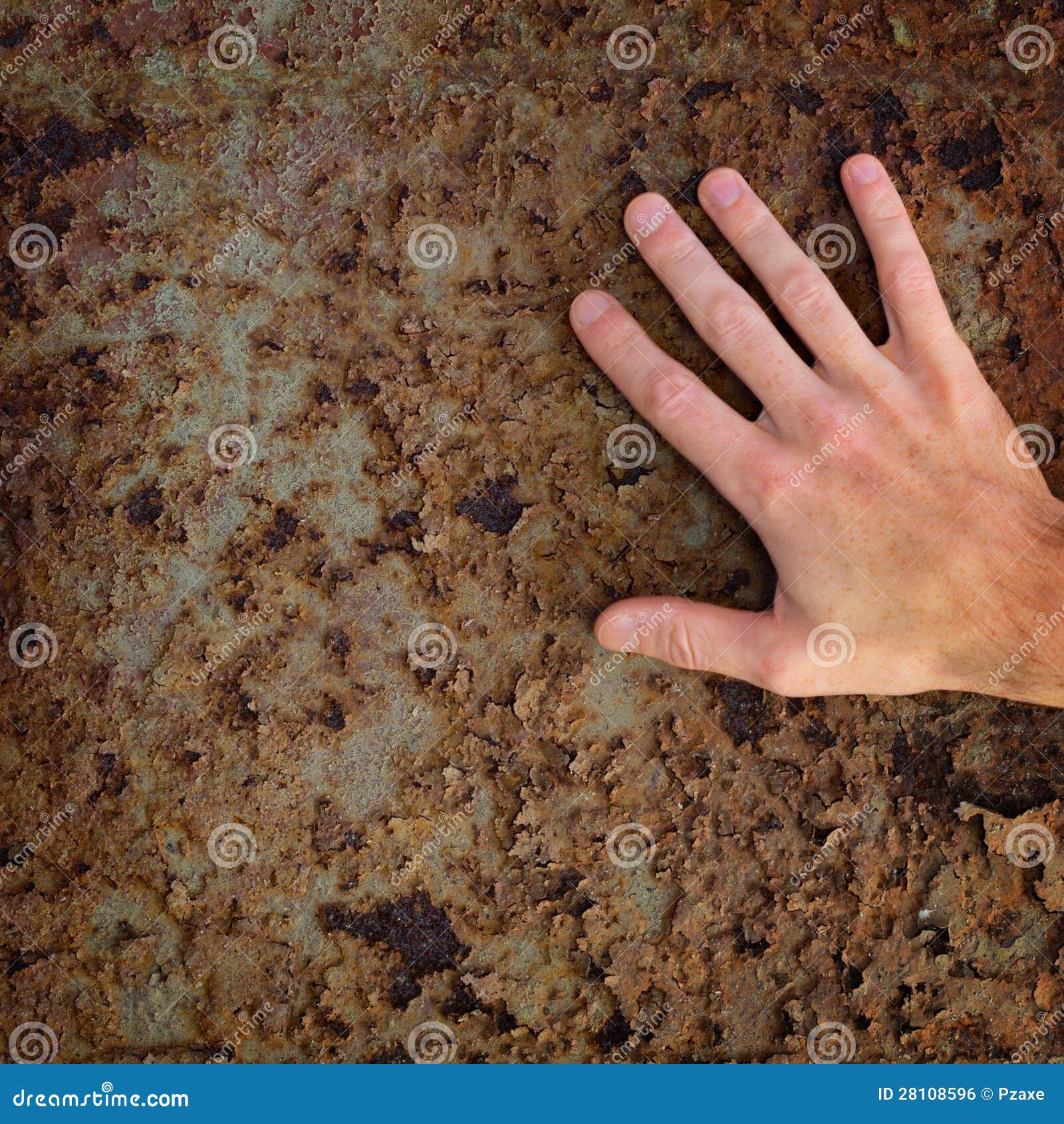 Hand On Old Rusty Metal Surface Stock Photo - Image of ancient, grunge ...