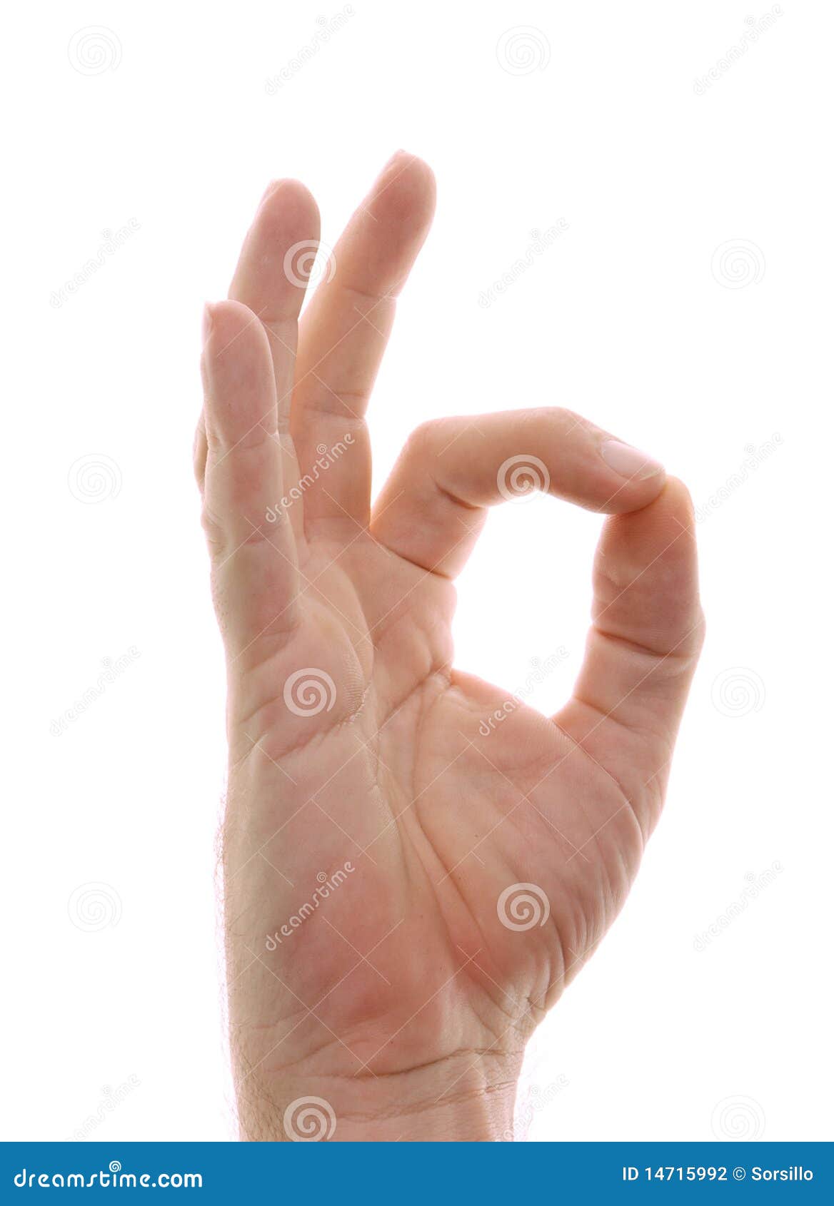 Hand in Om Position Gesture on White Stock Photo - Image of gesture ...