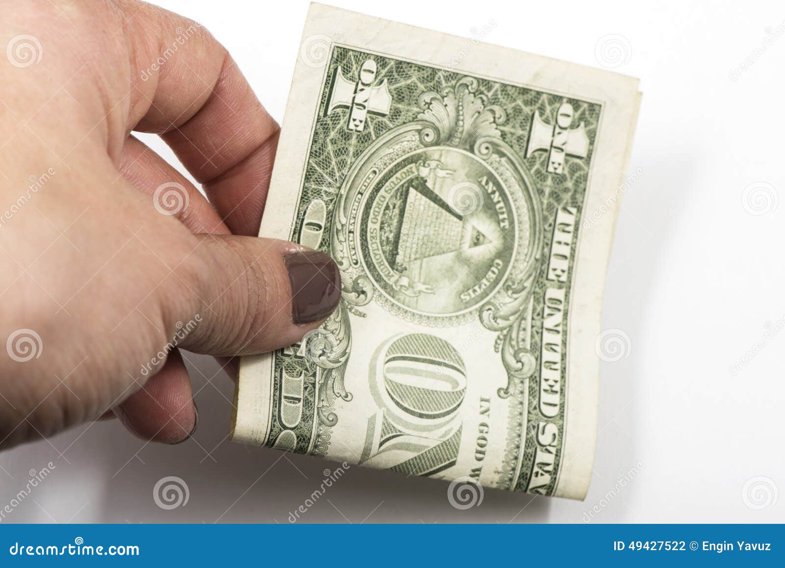 Hand and one dollar stock photo. Image of texture, girl - 49427522