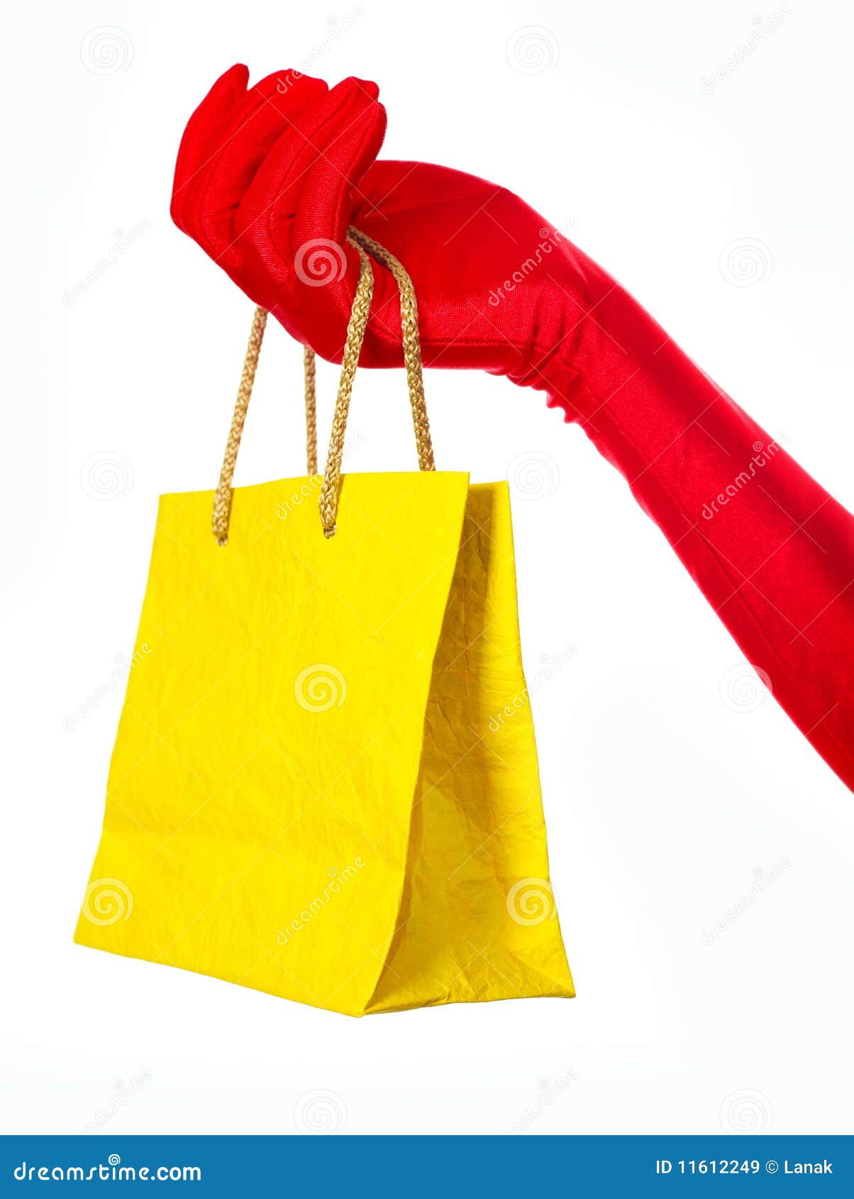 Hand with one shopping bag stock image. Image of money - 11612249