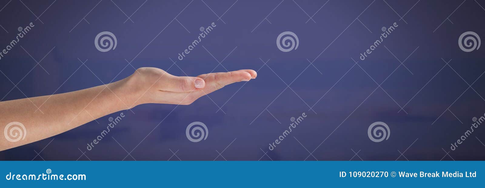Hand Open with Blue Background Stock Photo - Image of architecture ...
