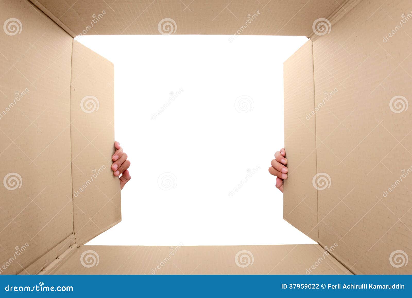 Hand open cardboard box stock photo. Image of cardboard - 37959022