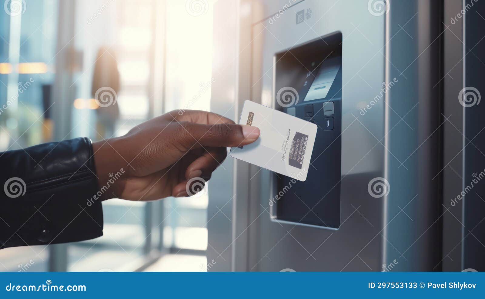 Hand Open Door Digital and Access Control in Condo or Office Stock ...