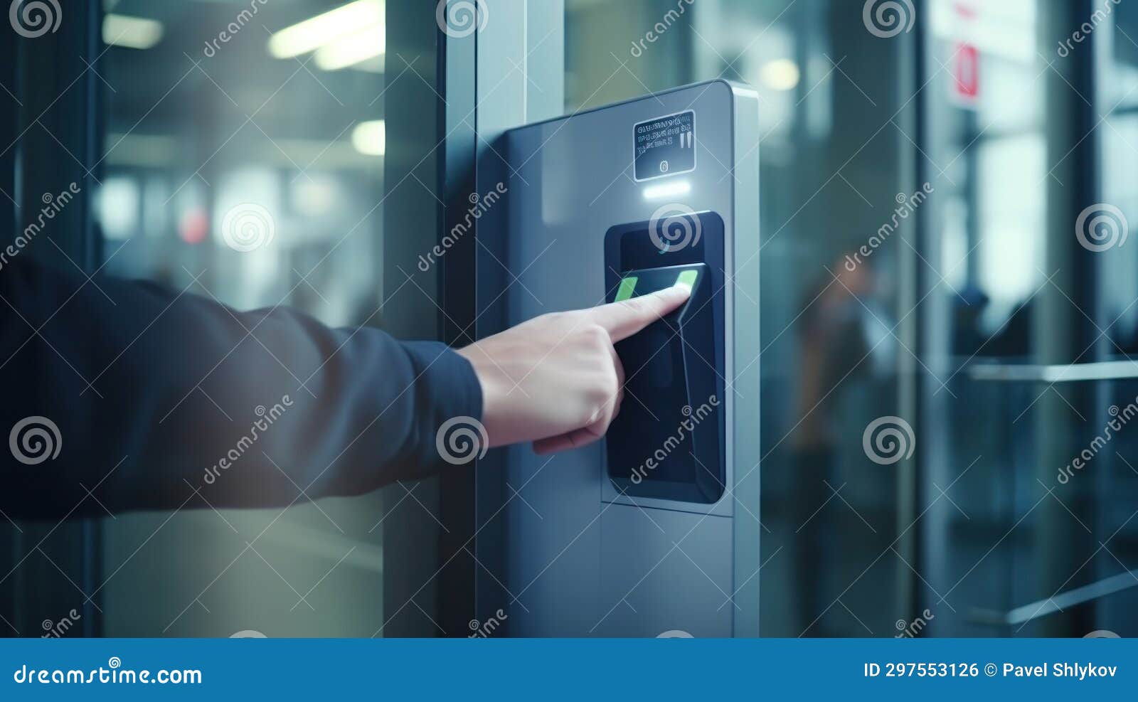 Hand Open Door Digital and Access Control in Condo or Office Stock ...