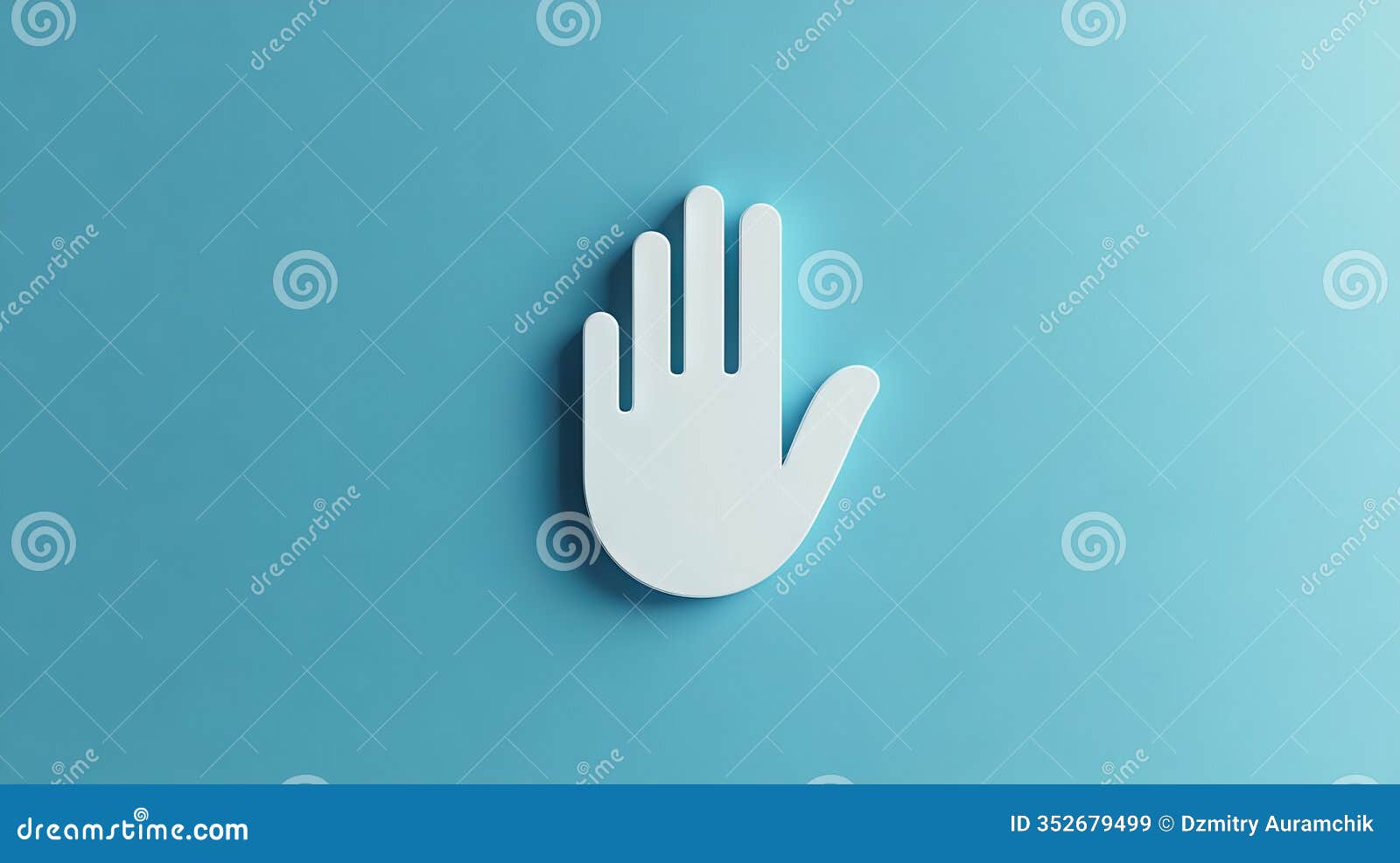 A Hand with an Open Palm, Indicating a Greeting or Offering a Handshake ...