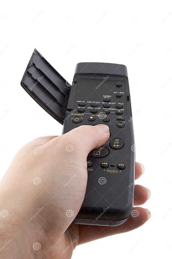 Hand with Open Remote Control Stock Image - Image of electronic ...