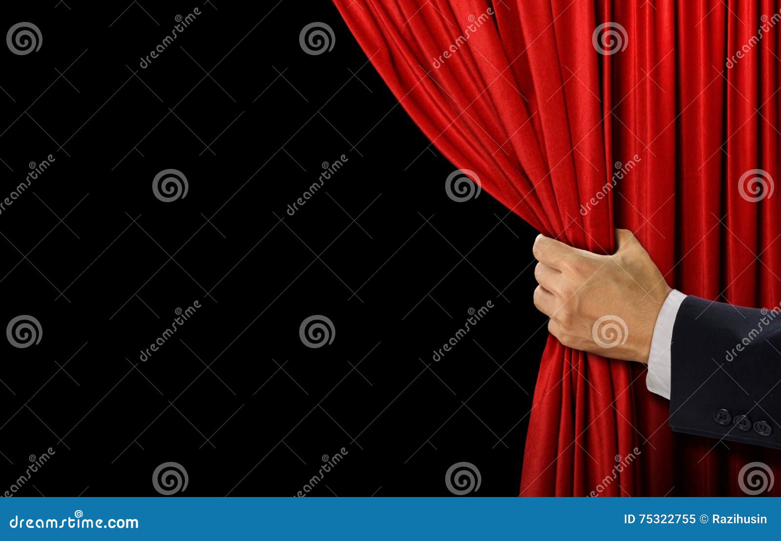 Open Stage Curtains Background