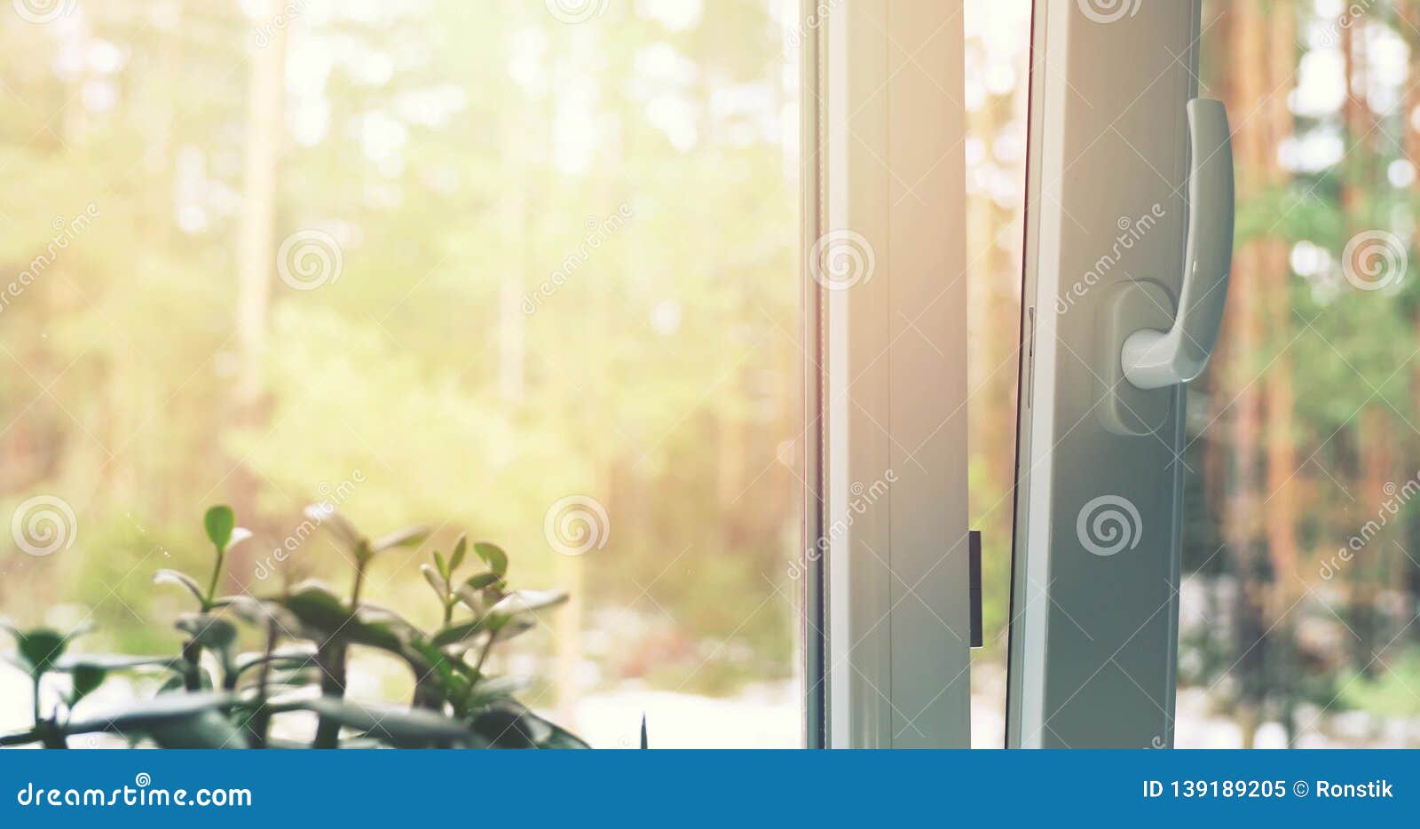 Hand Open White Plastic Pvc Window Stock Video - Video of green, trees ...