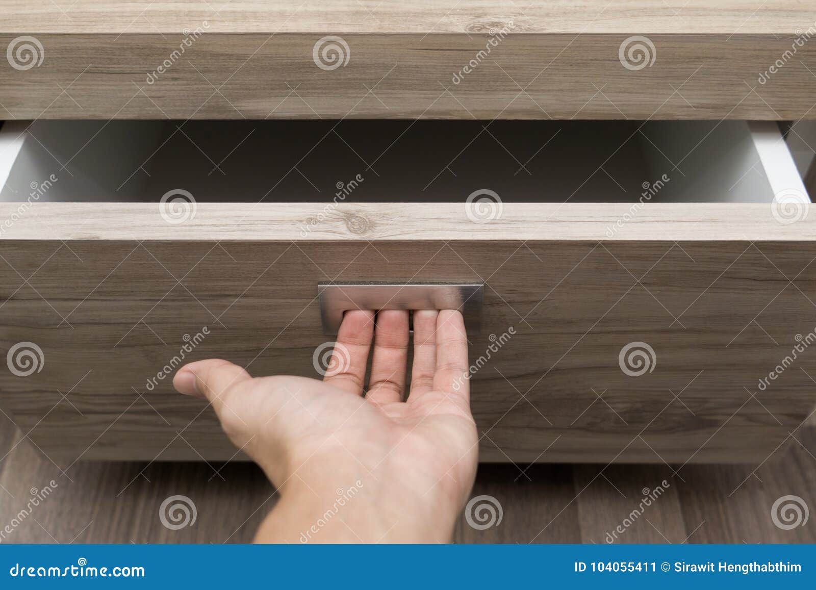 The hand open wood Drawer stock image. Image of decor - 104055411
