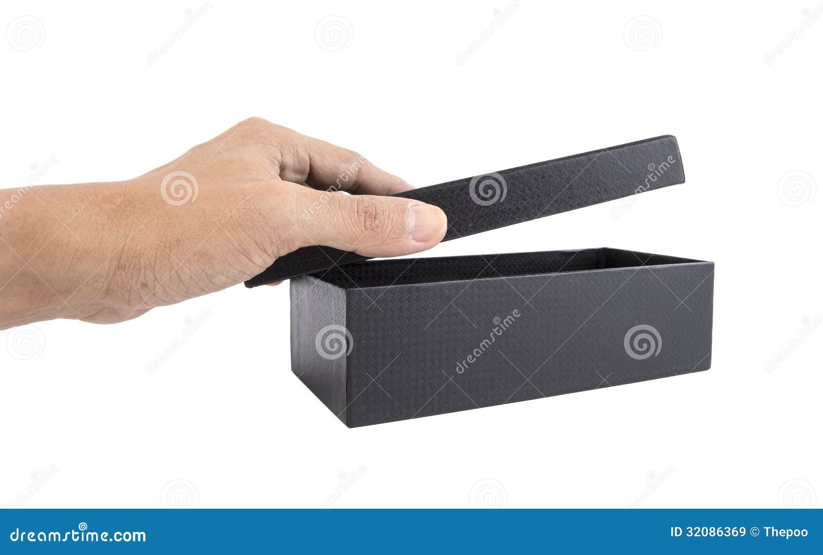 Hand Opening the Box Black Paper. Stock Image - Image of black, hand ...