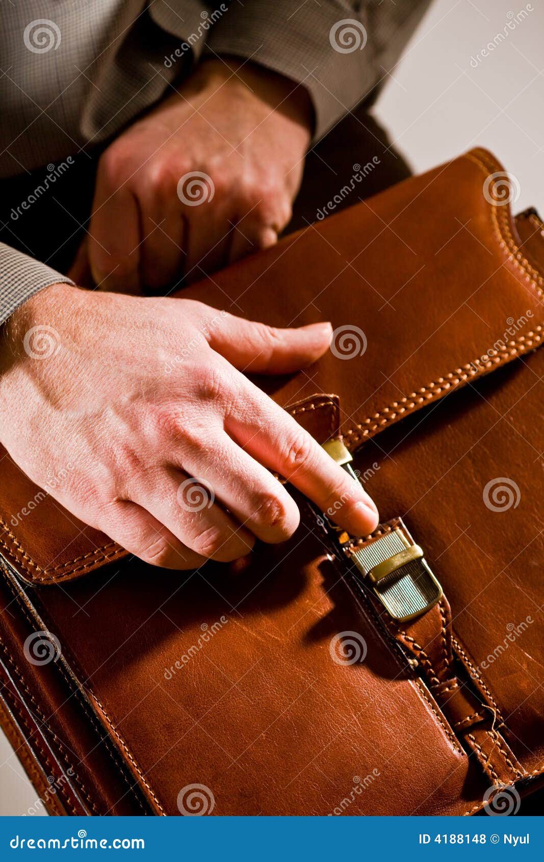 Hand opening briefcase stock photo. Image of baggage, documents - 4188148