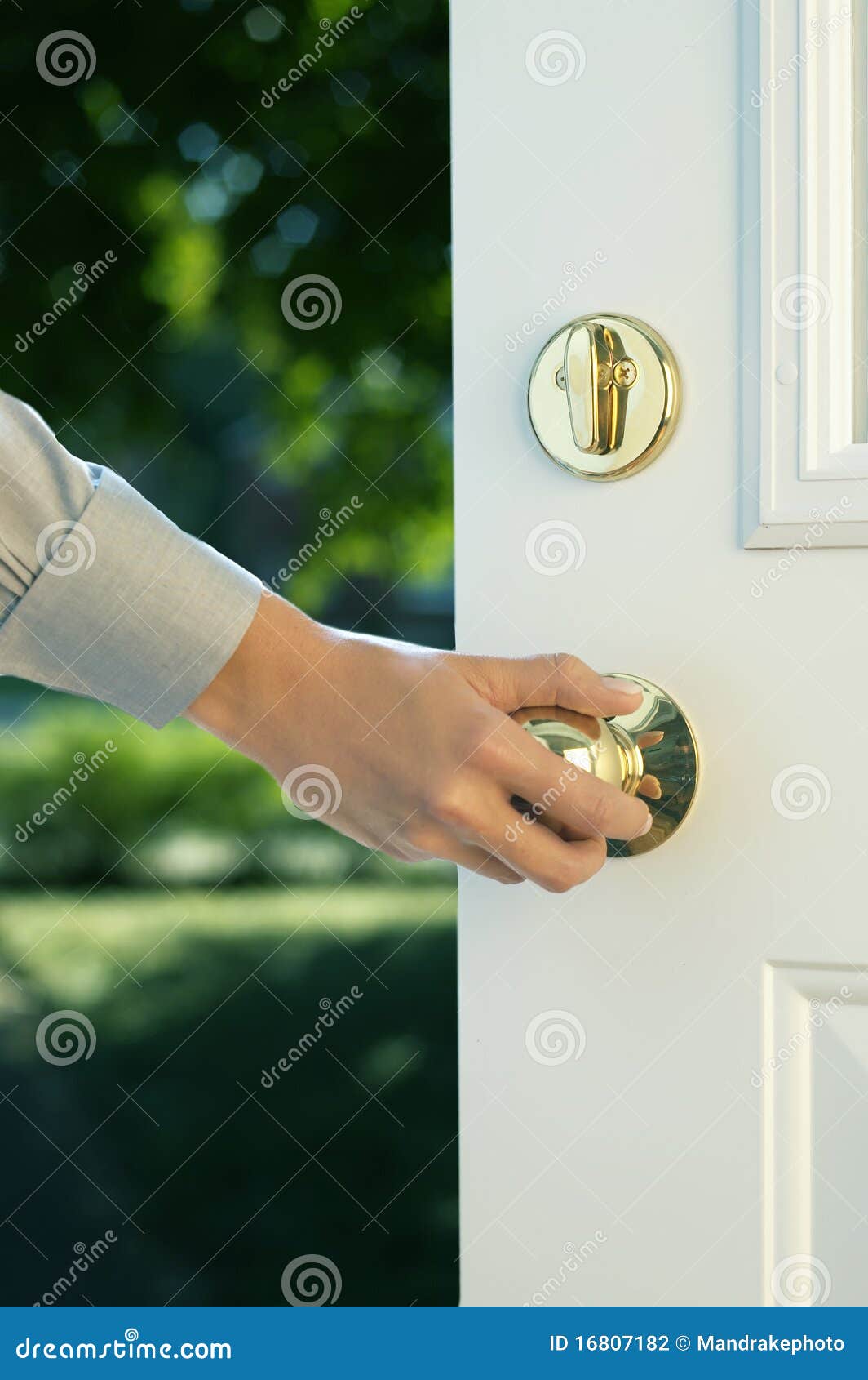Hand opening door stock photo. Image of architecture - 16807182