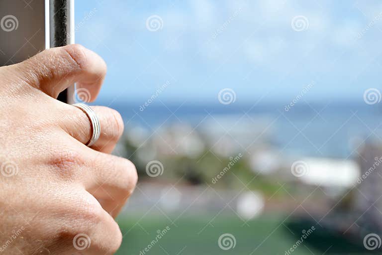 Hand opening the window stock photo. Image of open, services - 38957554