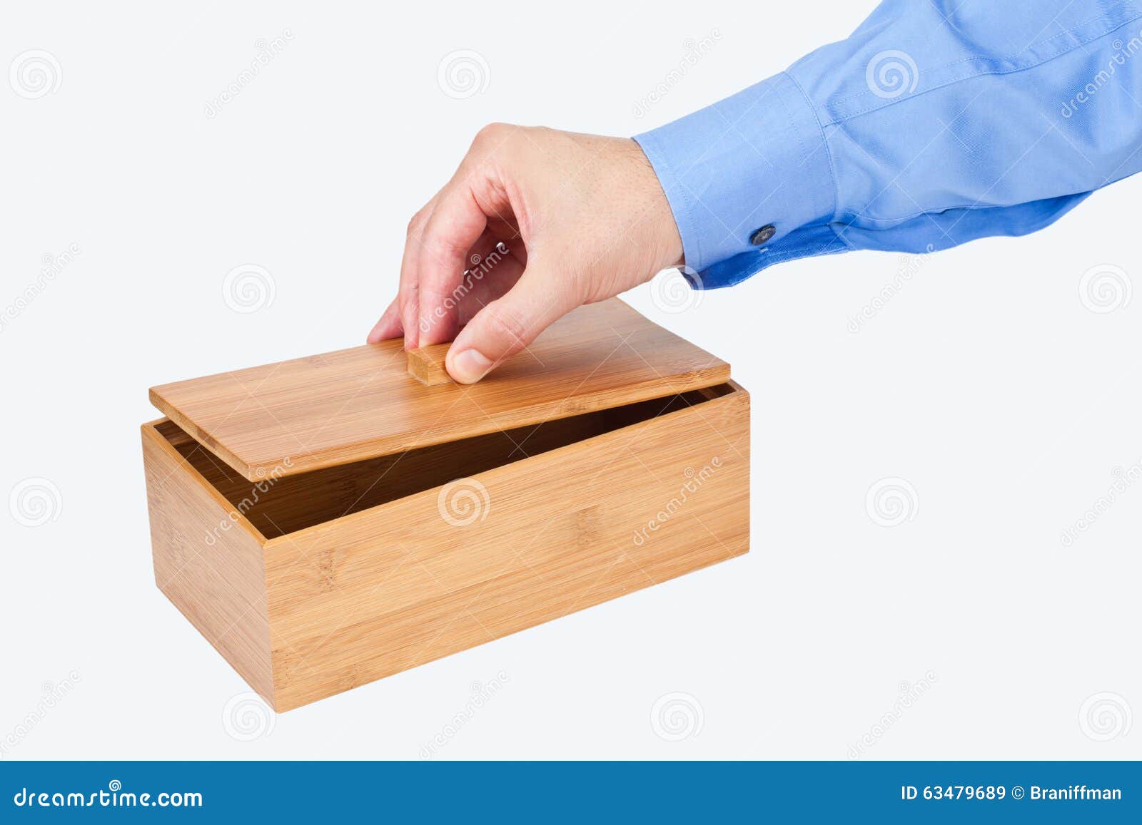 Hand opening a wooden box stock image. Image of modern - 63479689