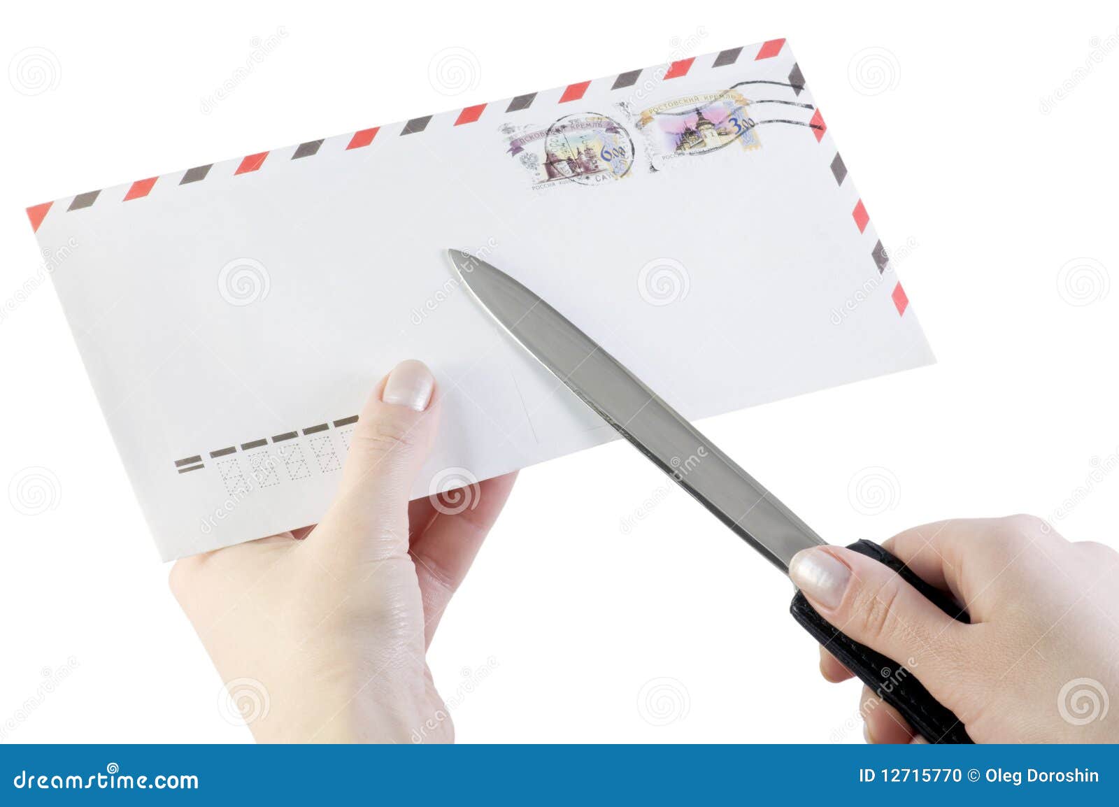Hand opens the envelope stock photo. Image of inside - 12715770