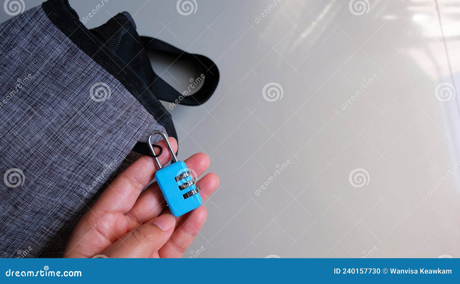 Hand Opens Suitcase Combination Lock. Stock Photo - Image of hand ...