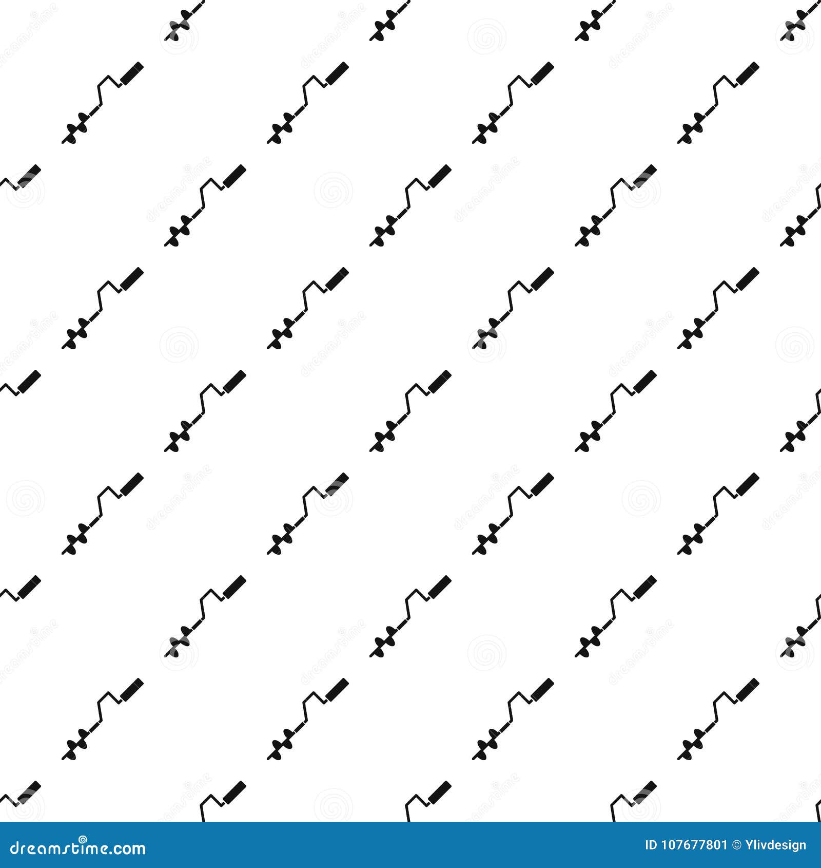 Hand Operated Ice Auger Pattern Vector Stock Vector - Illustration of ...