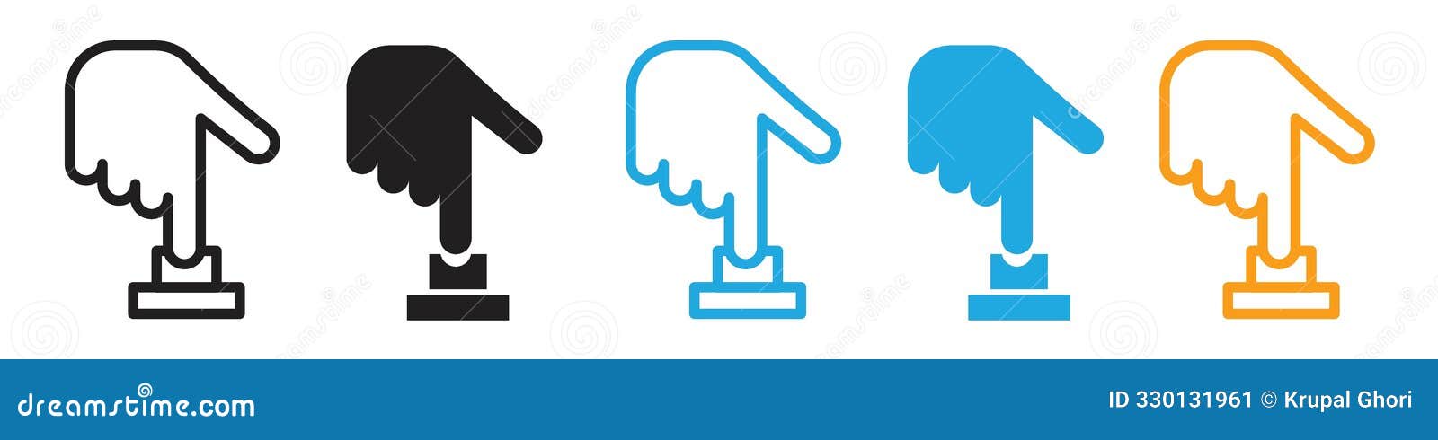 Hand-Operated Push Button Alert Icon for Quick Response Actions Stock ...